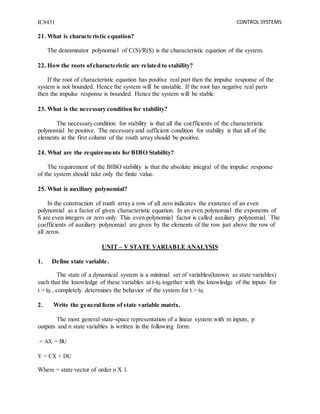 IC8451 Control Systems | PDF