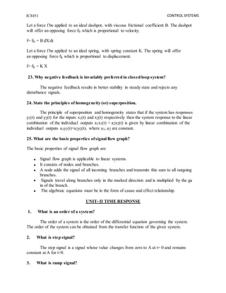 IC8451 Control Systems | PDF