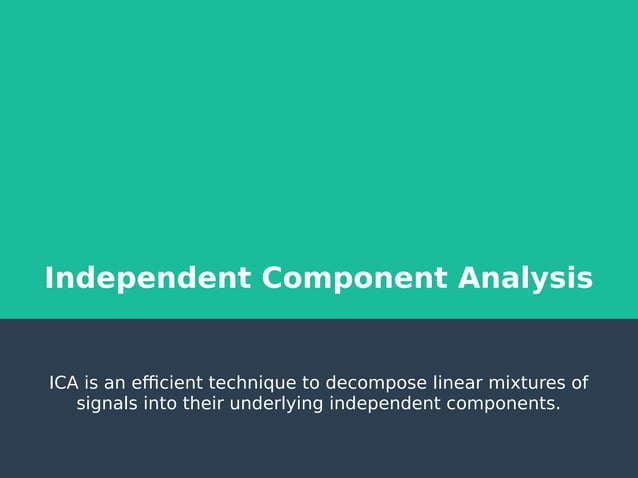 Independent Component Analysis | PDF
