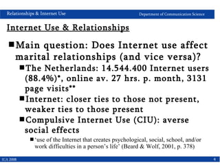 Relationship Quality & Compulsive Internet use | PPT