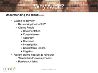Reinsurer Claims Audits | PPTX