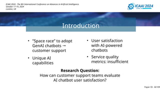 Metrics of Success: Evaluating User Satisfaction in AI Chatbots | PPTX