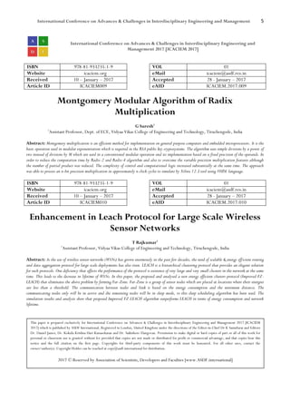 Montgomery Modular Algorithm of Radix Multiplication | PDF