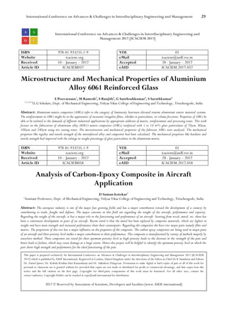 Microstructure and Mechanical Properties of Aluminium Alloy 6061 ...