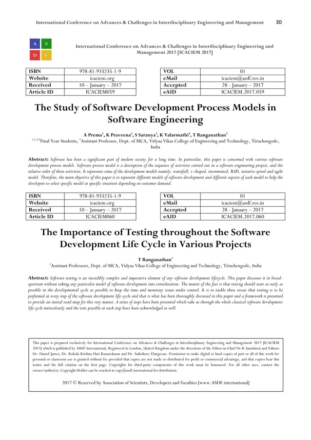 The Study of Software Development Process Models in Software ...