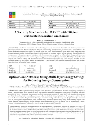 A Security Mechanism for MANET with Efficient Certificate Revocation Mechanism | PDF ...