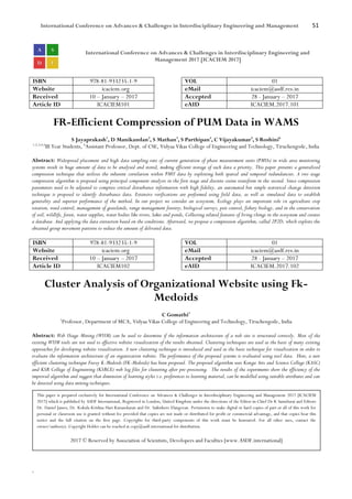 FR-Efficient Compression of PUM Data in WAMS | PDF | Databases | Computer Software and Applications