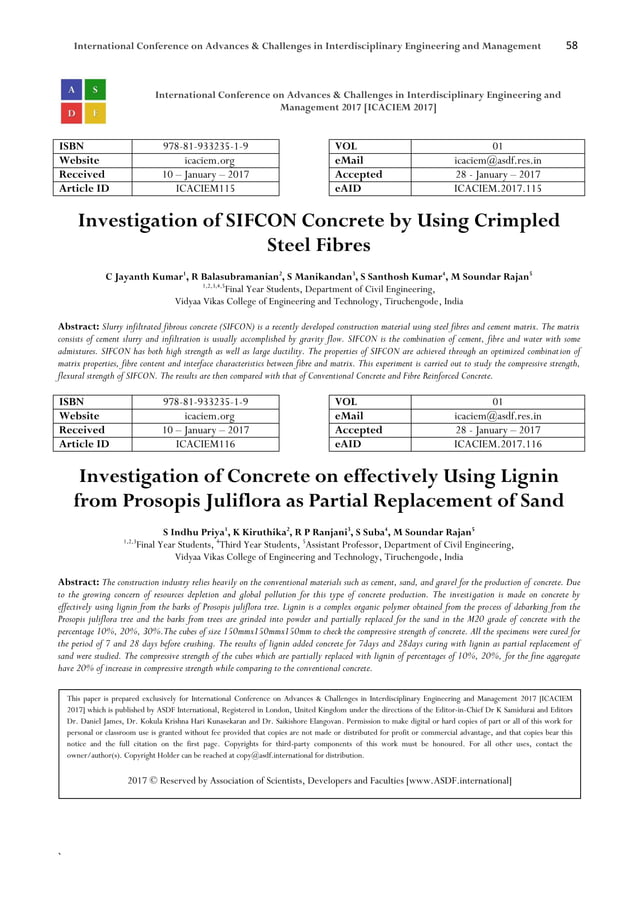 Investigation of SIFCON Concrete by Using Crimpled Steel Fibres | PDF