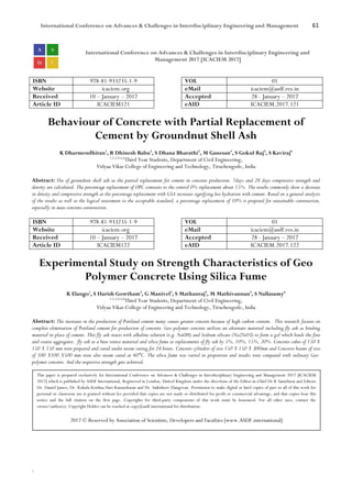 Behaviour of Concrete with Partial Replacement of Cement by Groundnut Shell Ash | PDF