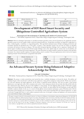 Development of IOT Based Smart Security and Ubiquitous Controlled ...