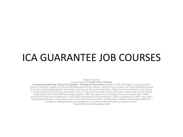 ica courses | PPT