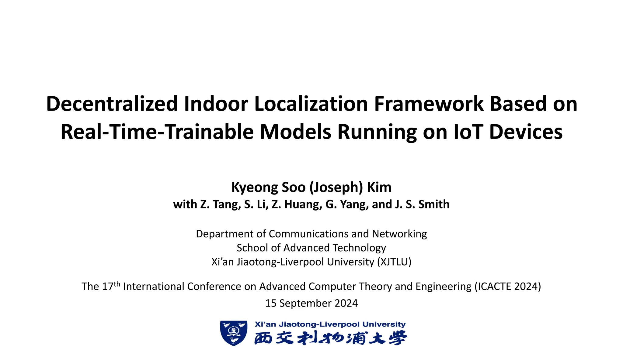 Decentralized Indoor Localization Framework Based On Real Time