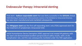 Intracranial atherosclerotic disease | PPTX