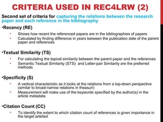 Rec4LRW – Scientific Paper Recommender System for Literature Review and ...