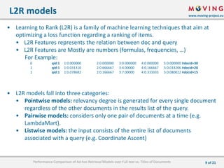Performance Comparison of Ad-hoc Retrieval Models over Full-text vs. Titles of Documents | PPTX ...