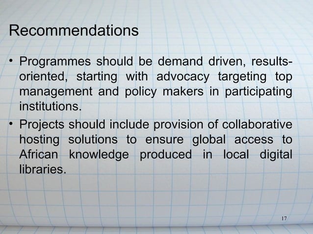 Supporting African Digital Library Projects: Experiences From The Field ...