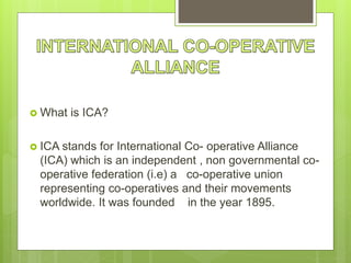 International Cooperative Alliance (ICA) | PPTX