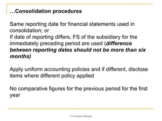 Consolidation of accounts background | PPT