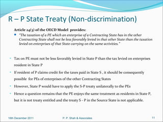 ICAI-Goa Branch - Presentation on Triangular Cases under DTAA - 16.12.2011