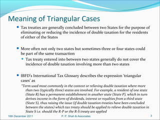 ICAI-Goa Branch - Presentation on Triangular Cases under DTAA - 16.12.2011