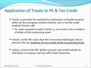 ICAI-Goa Branch - Presentation on Triangular Cases under DTAA - 16.12.2011