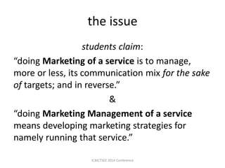 Undergraduate students learn to manage service production processes by ...