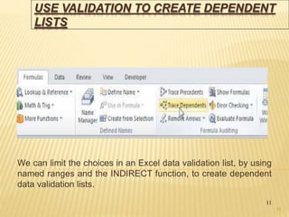 ppt on data tab in ms.excel | PPTX | Business Accounting & Finance | Business