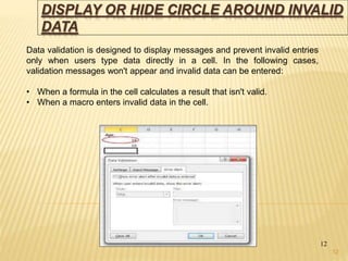 ppt on data tab in ms.excel | PPTX