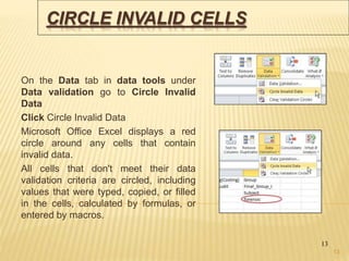 ppt on data tab in ms.excel | PPTX | Business Accounting & Finance | Business