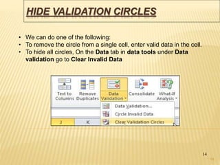 ppt on data tab in ms.excel | PPTX
