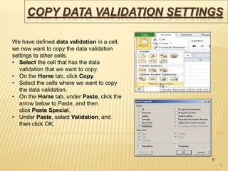 ppt on data tab in ms.excel | PPTX