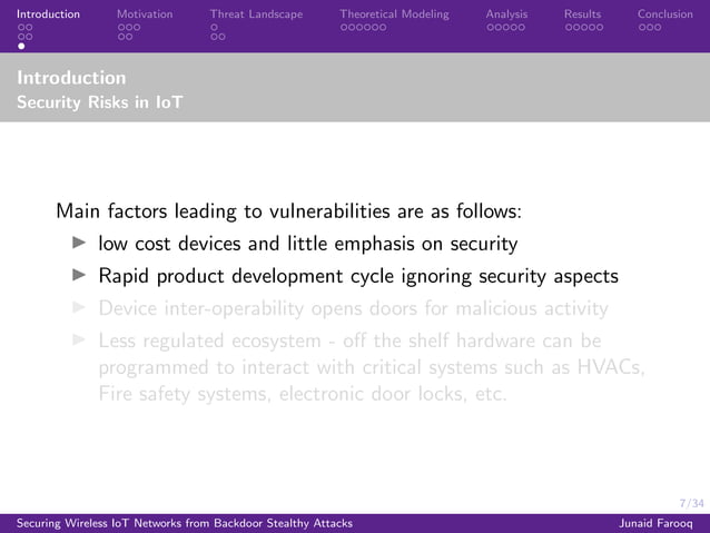 Securing Wireless Iot Networks From Backdoor Stealthy Attacks Ppt