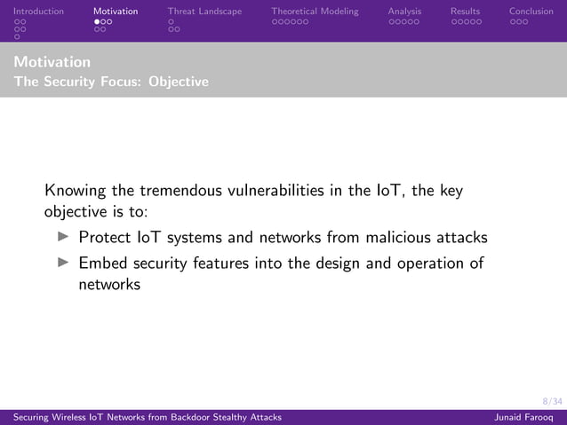 Securing Wireless Iot Networks From Backdoor Stealthy Attacks Ppt