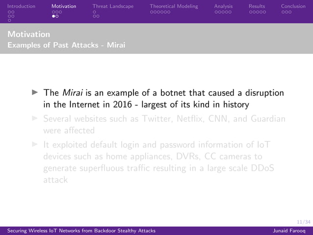 Securing Wireless Iot Networks From Backdoor Stealthy Attacks Ppt