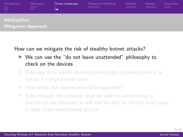 Securing Wireless Iot Networks From Backdoor Stealthy Attacks Ppt