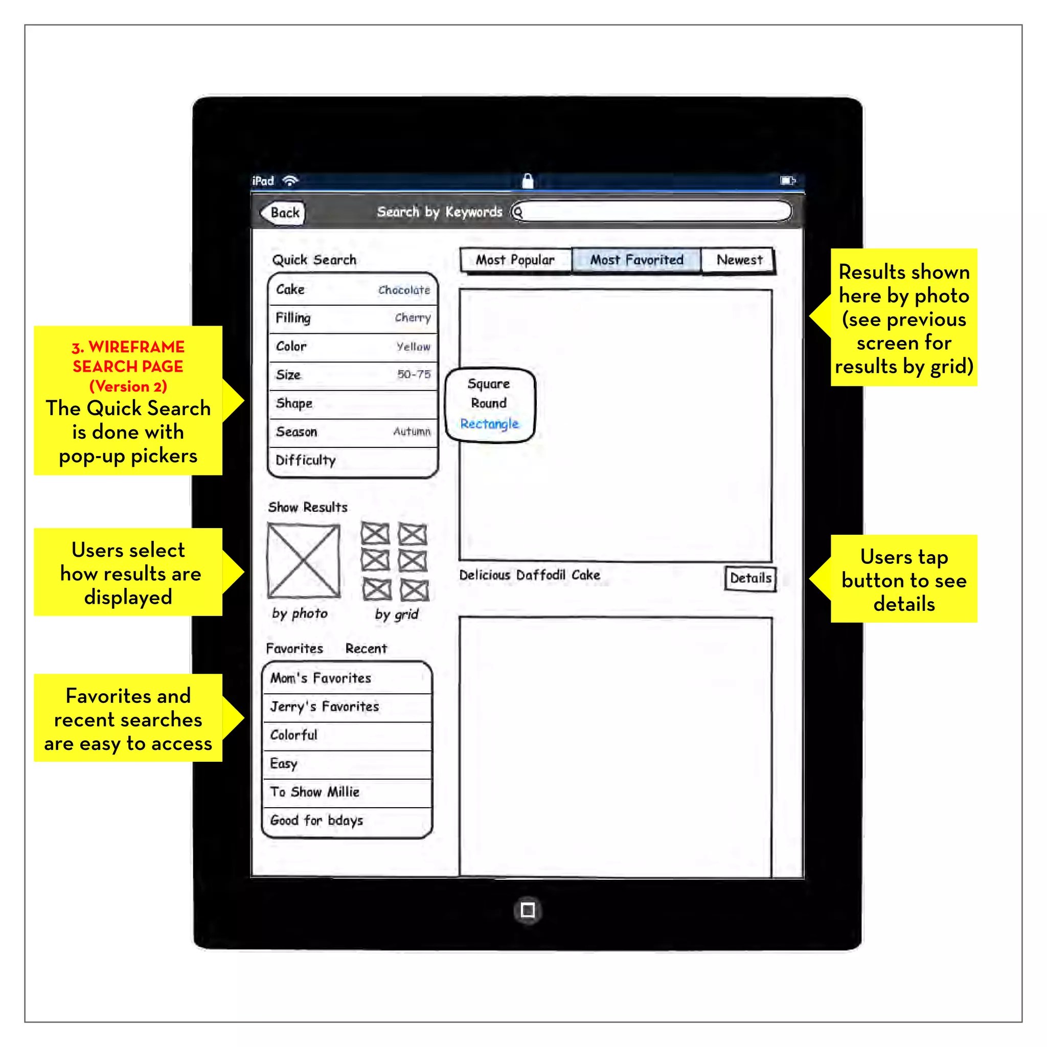 iCake wireframes | PDF