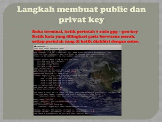 Ica langkah membuat public dan privat key | ODP