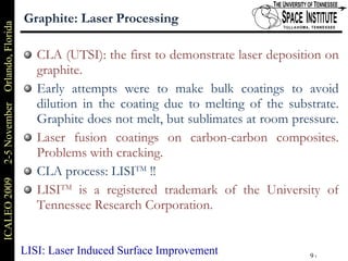 Transition Metal Coatings on Graphite via Laser Processing | PPT