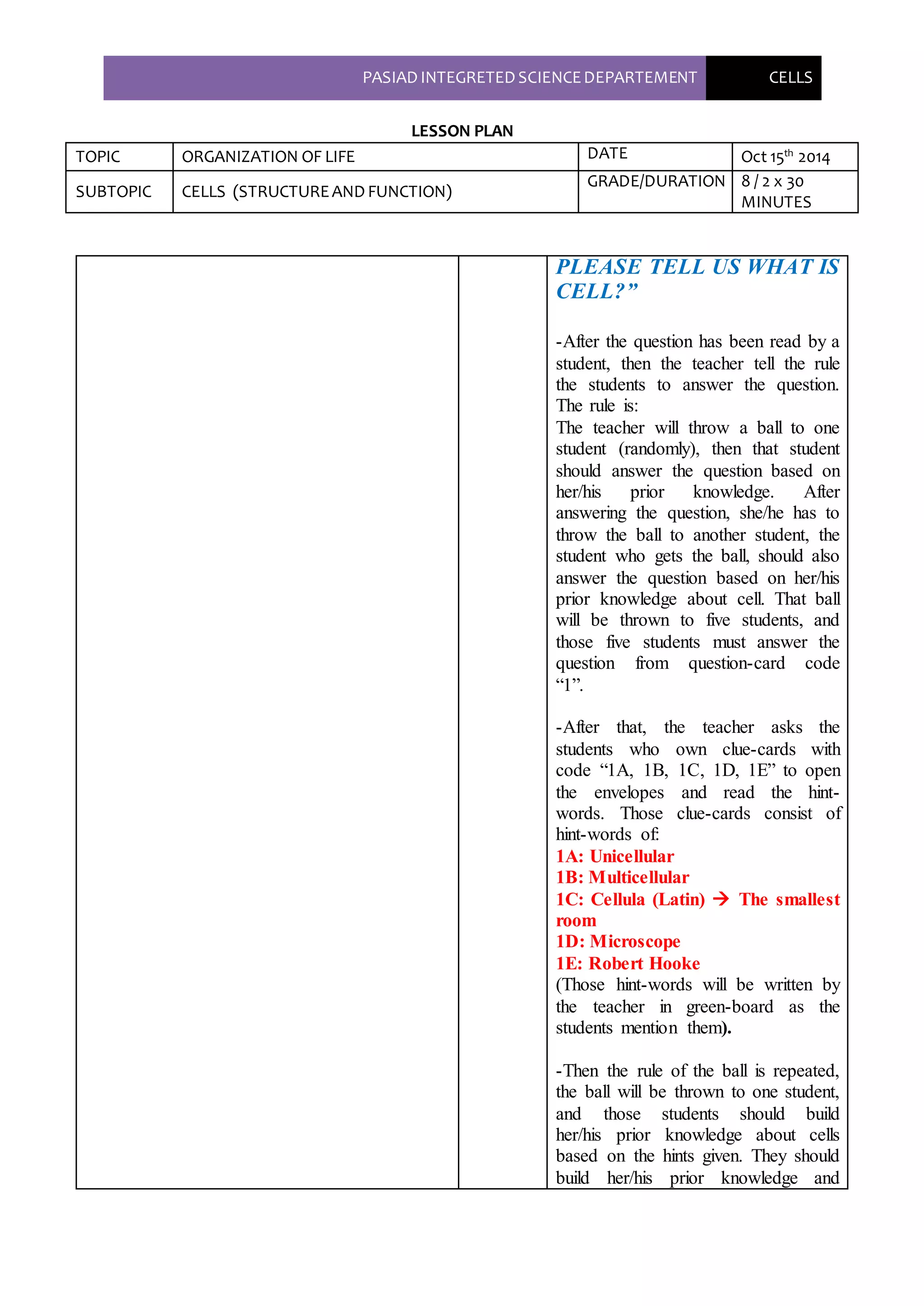 lesson plan skeletal system peer teaching | DOCX | Biological Sciences ...