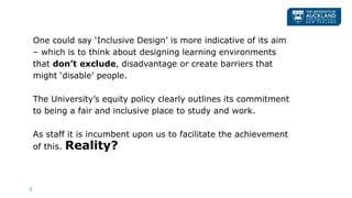 Implementation of Inclusive Design principles in the LMS online course ...