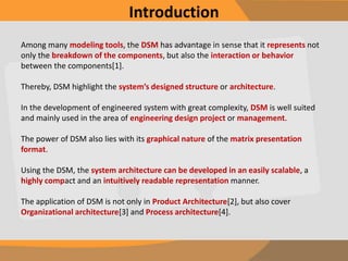 Development of Design Structure Matrix of Product Architecture Case ...