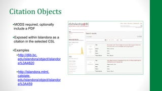 Islandora as IR - An Introduction to Islandora Scholar | PDF