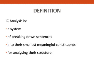 I c analysis | PPTX