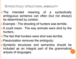 I C Analysis and Ambiguity | PPTX