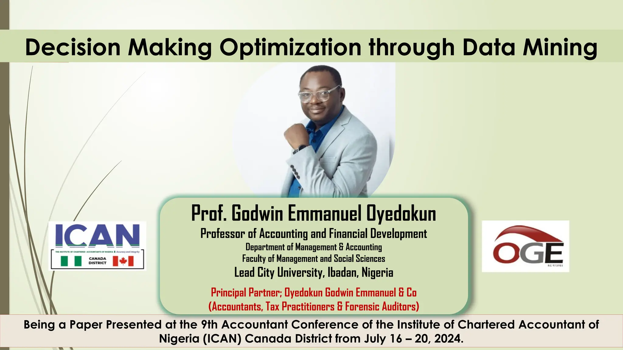 Decision Making Optimization through Data Mining Prof Oyedokun.pptx