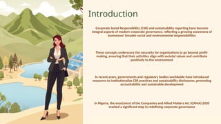 Examining Corporate Social Responsibility CSR and Sustainability ...