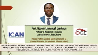 Forensic Accounting, Techniques and Set Skills - Prof Godwin Oyedokun.pptx