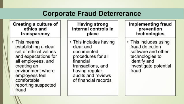 Deterring Corporate Fraud and Effective Functioning within an ...