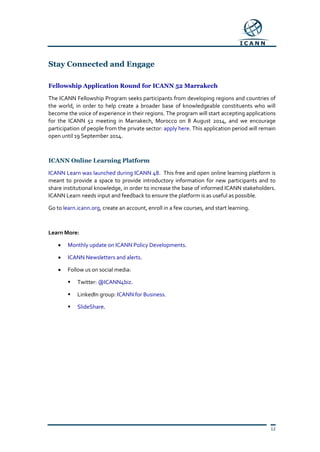 ICANN 50 Business Digest | PDF