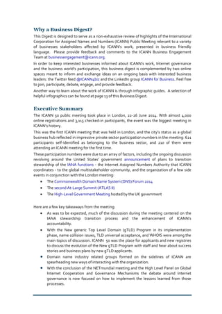 ICANN 50 Business Digest | PDF